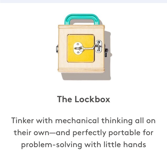 LOVEVERY | Toys | Lovevery Wood Lock Box With 2 Bean Bags Realist ...